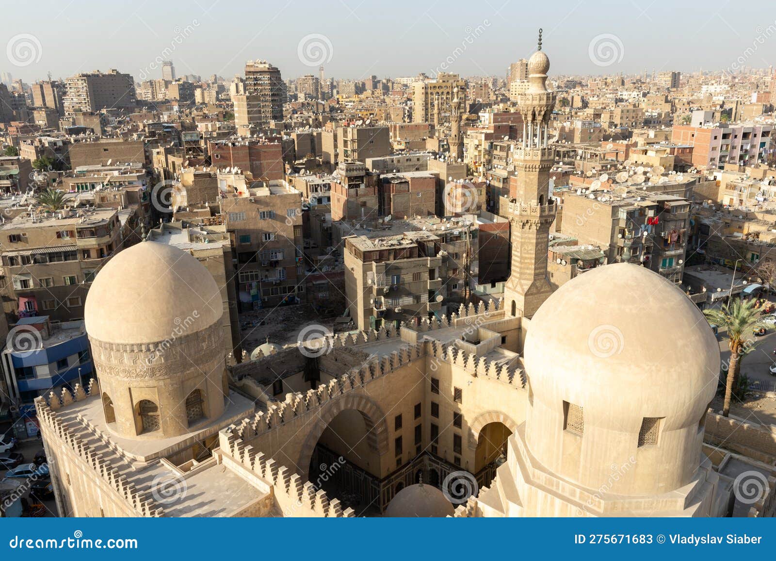Top View of General Architecture of Cairo Stock Image - Image of yard ...
