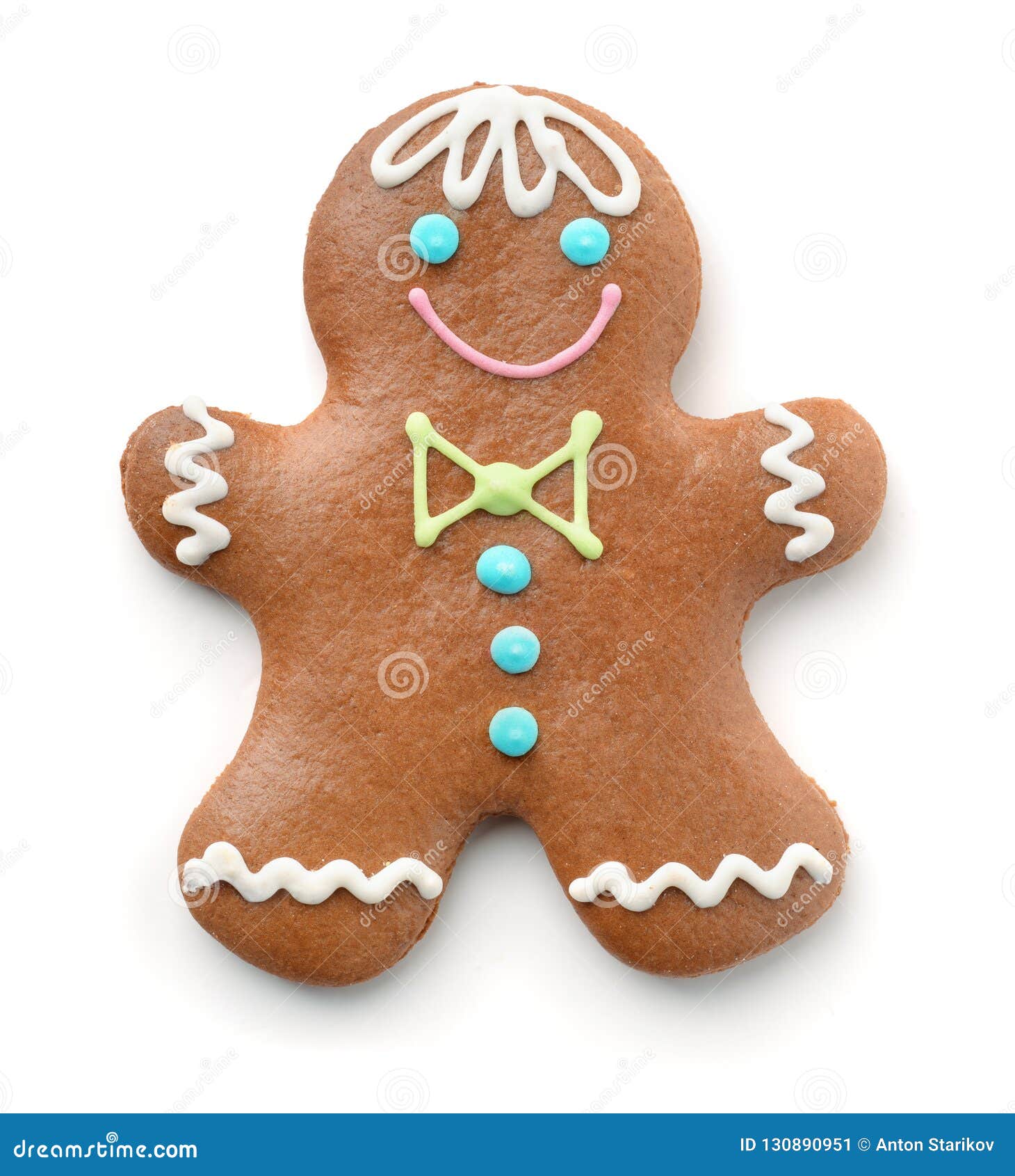 Top View of Gingerbread Man Stock Image - Image of food, cute: 130890951