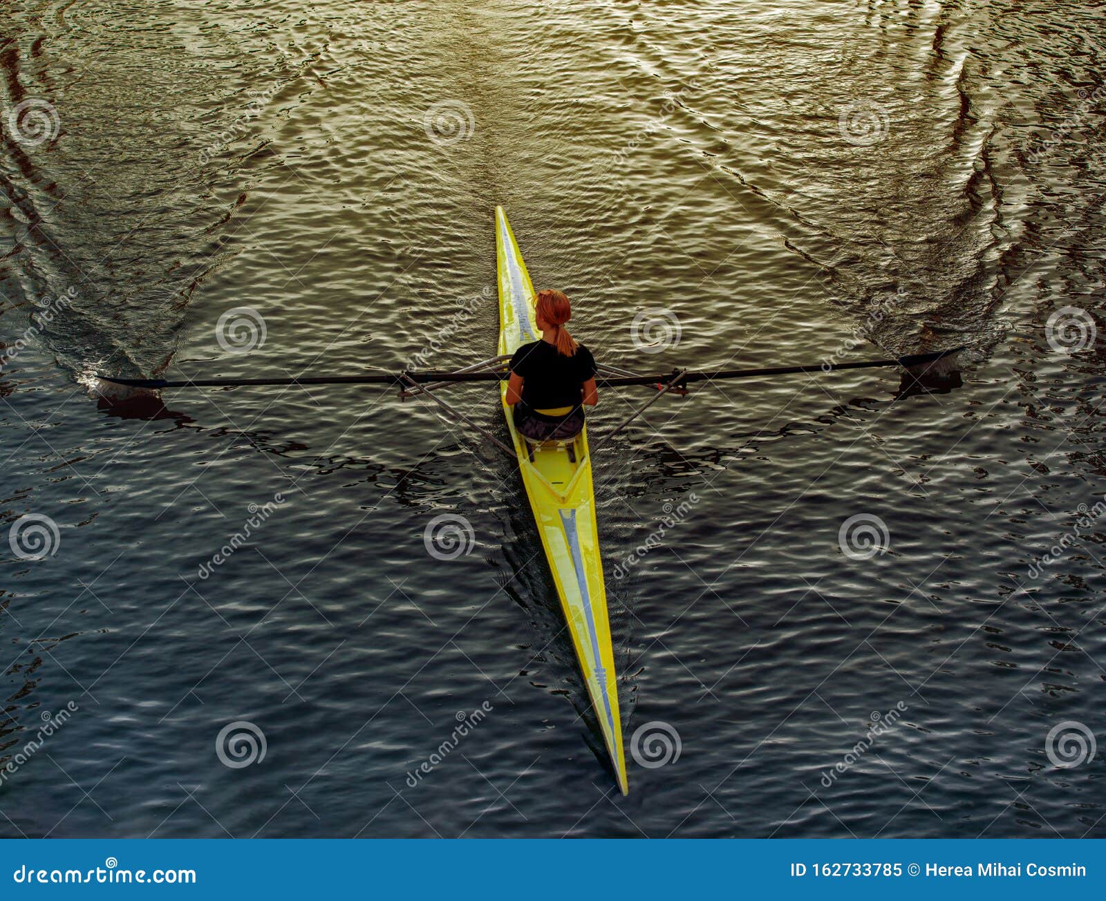 Top View of the Girl Riding in the Canoe Editorial Image - Image of ...