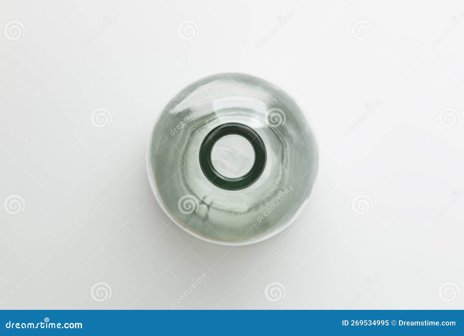 Top View of Glass Bottle on White Background Stock Image - Image of ...