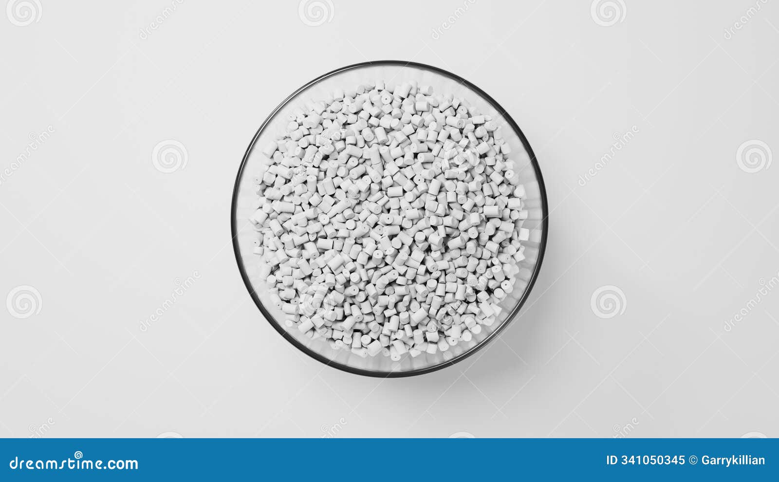 Red Plastic Polypropylene Granules Pouring From The Glass On A Red ...