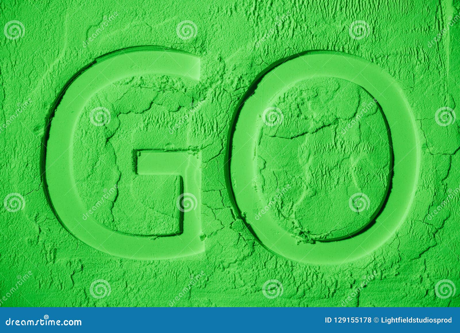 Top View of Go Symbol on Green Stock Photo - Image of topview, texture ...