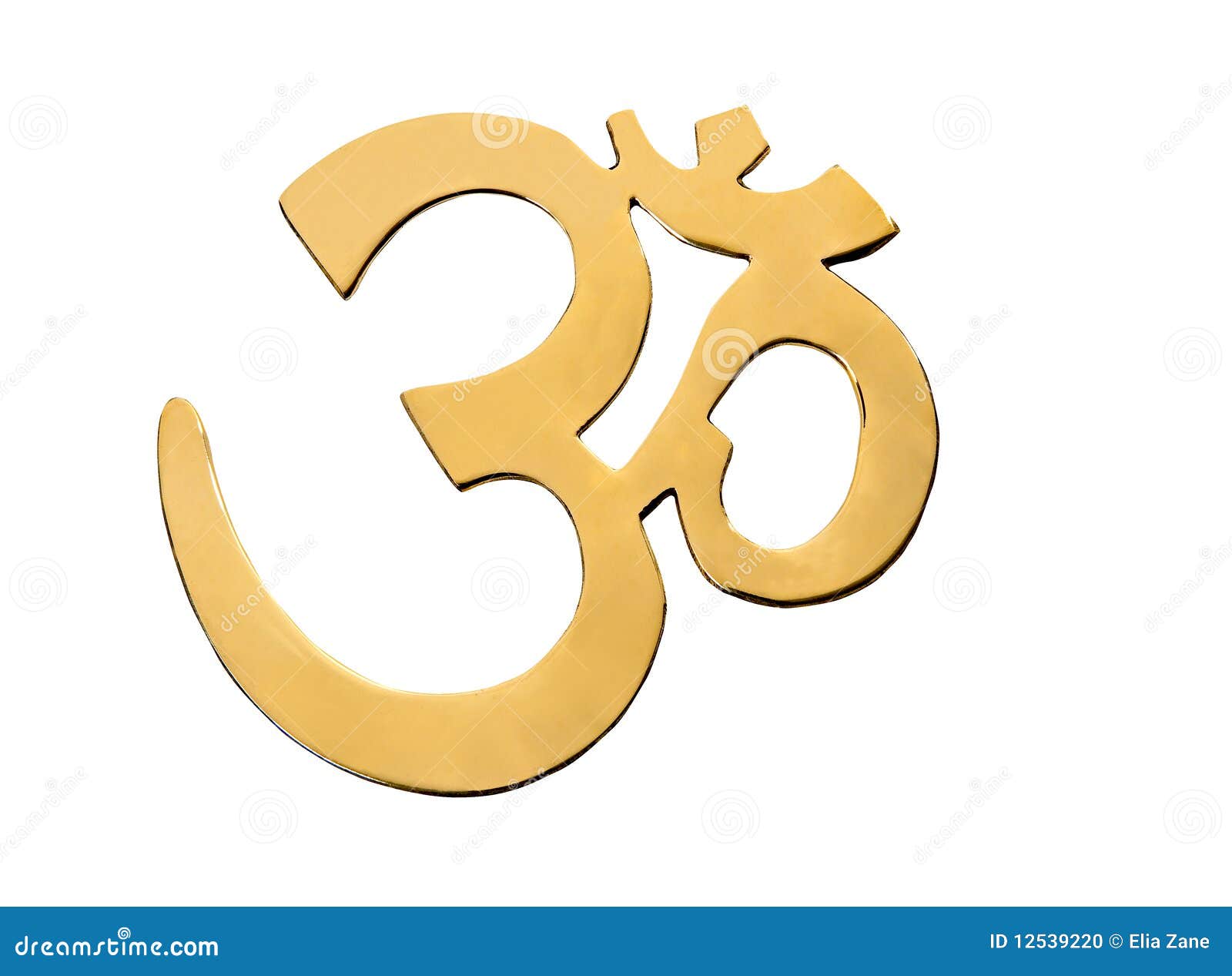 Top View of a Golden OM-AUM with Clipping Path Stock Illustration ...