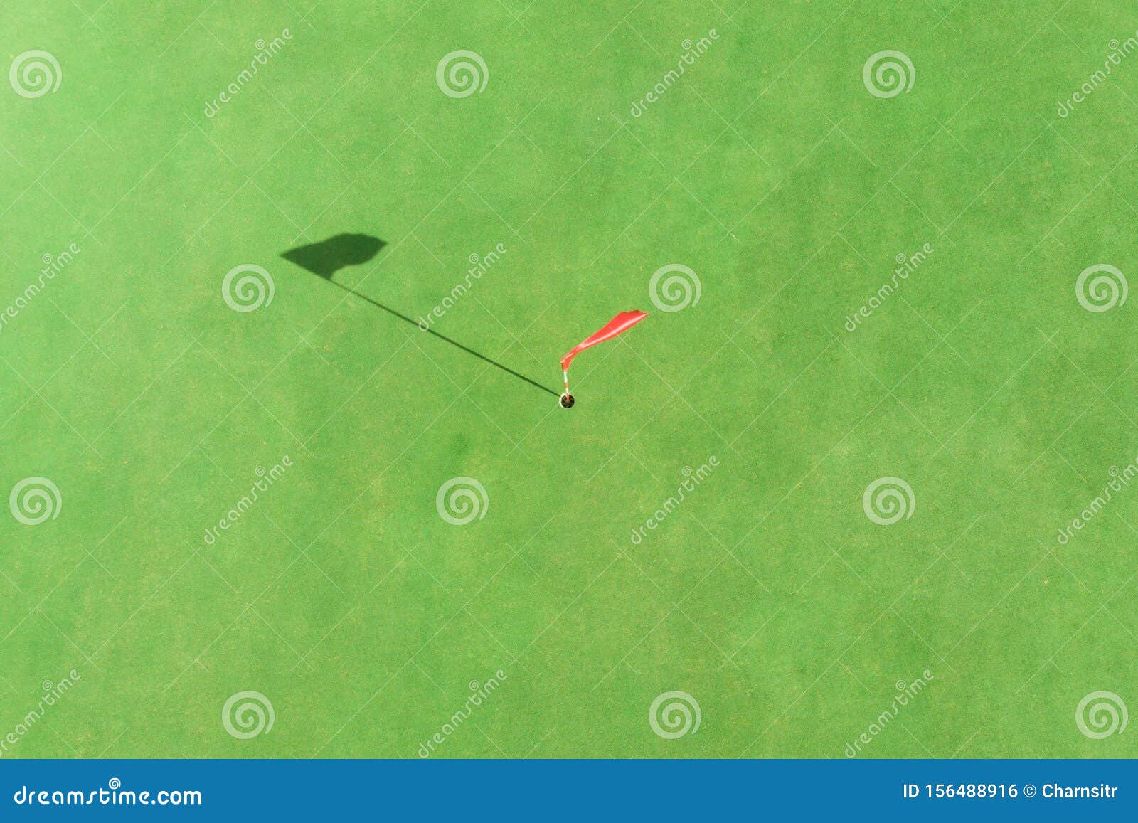 Top View of Golf Pole on the Green in a Golf Course Stock Photo - Image ...