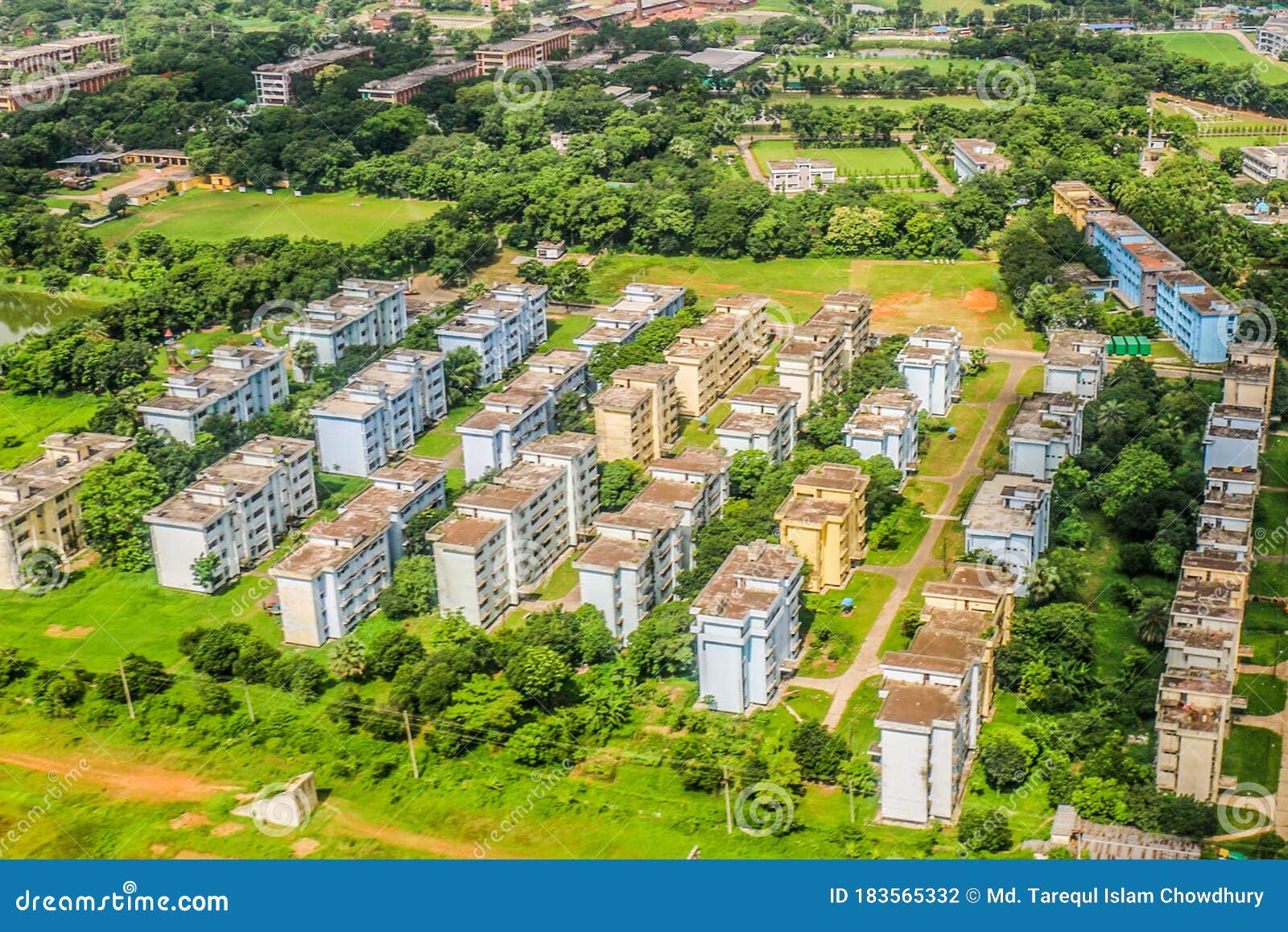 Top View of a Government Colony Stock Photo - Image of town, panoramic ...