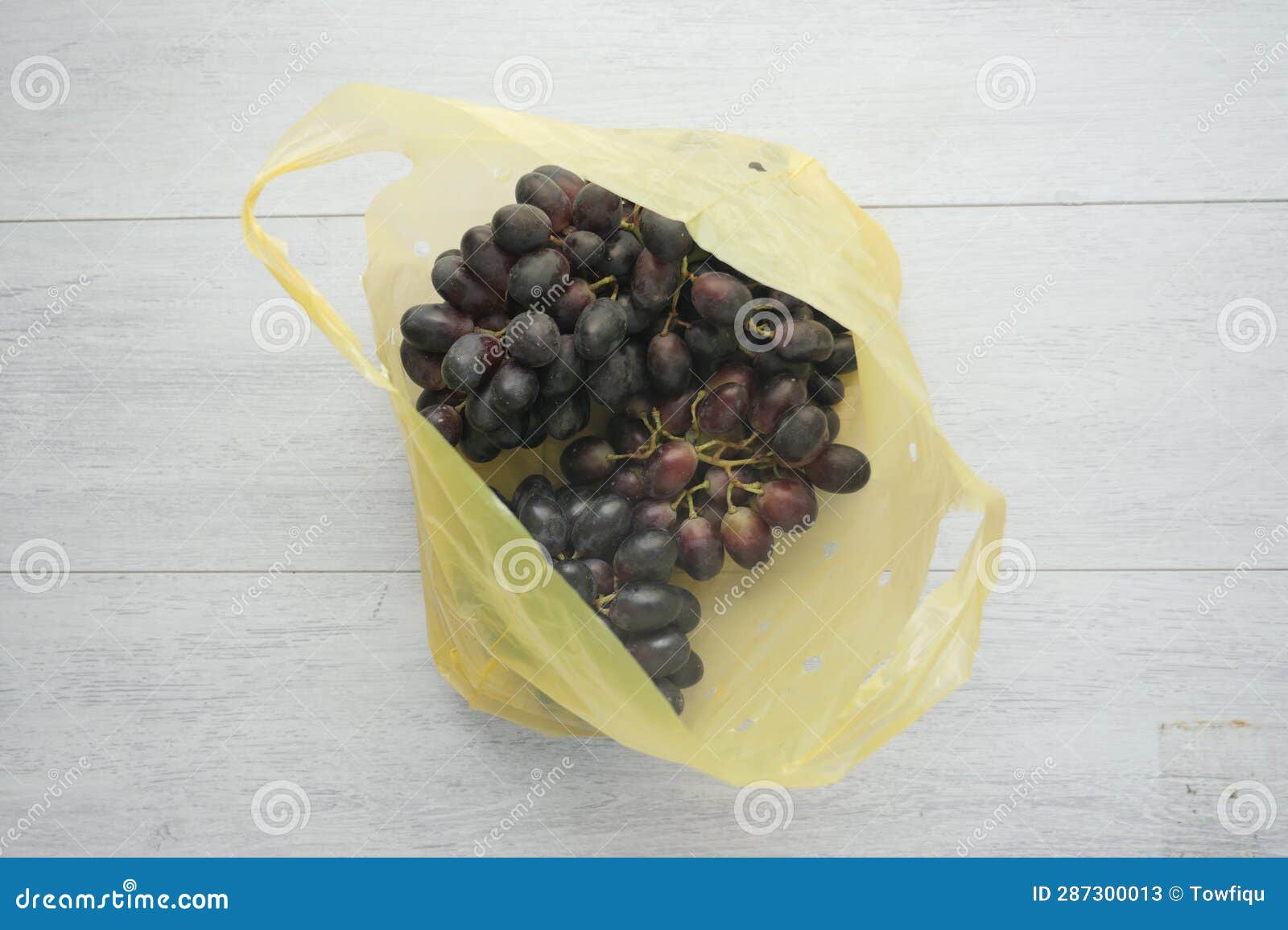 Top View of Grape Fruits in a Plastic Packet on Table Stock Image ...