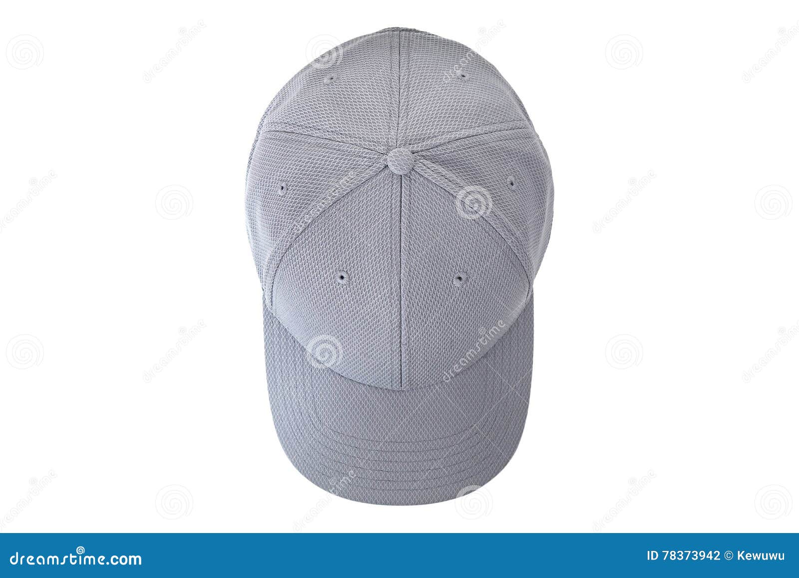 Top View of Gray Cap Isolated on White Stock Photo - Image of closeup ...