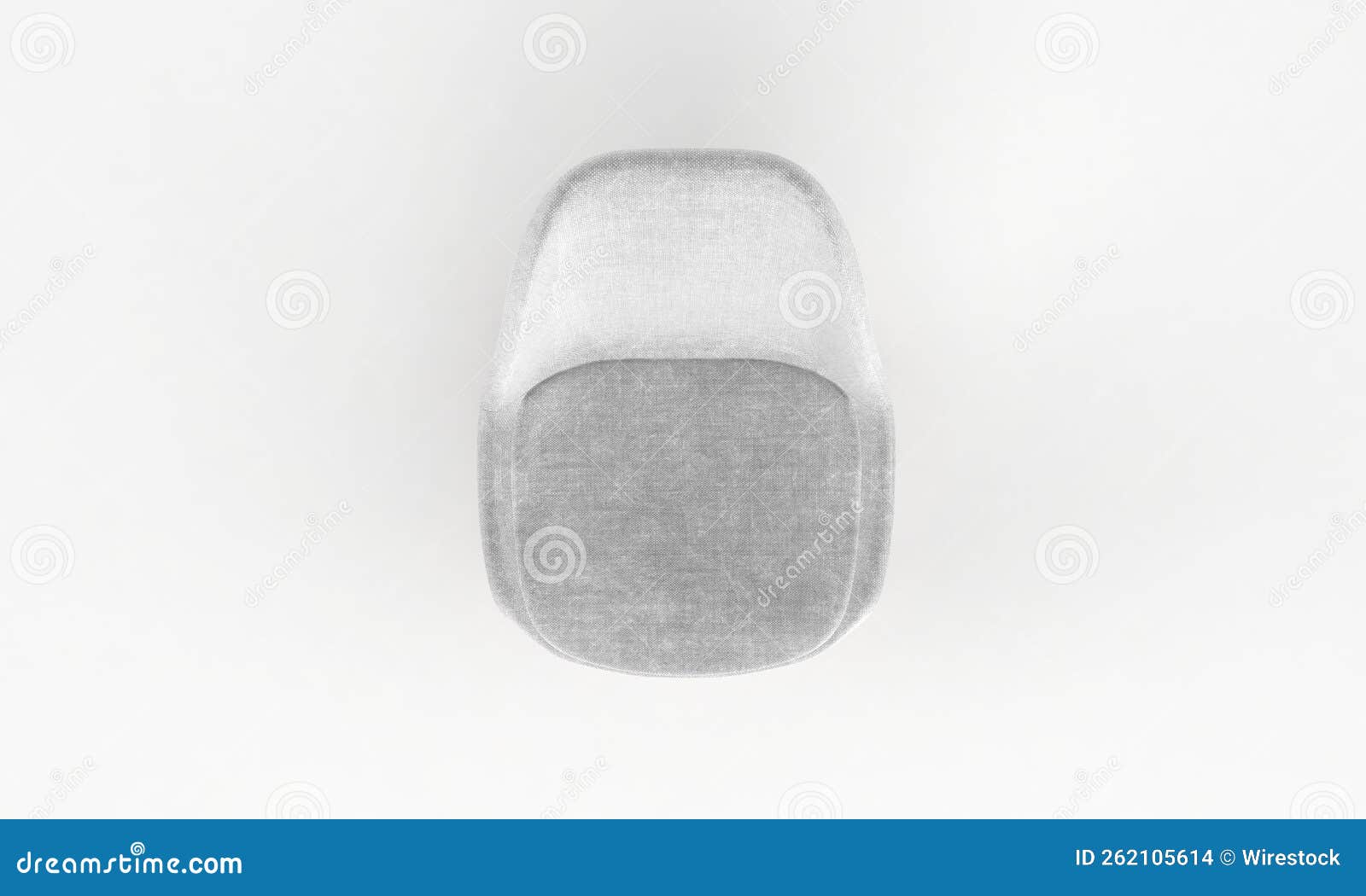 Top View of a Gray Dining Chair on a White Plain Background Stock Photo ...