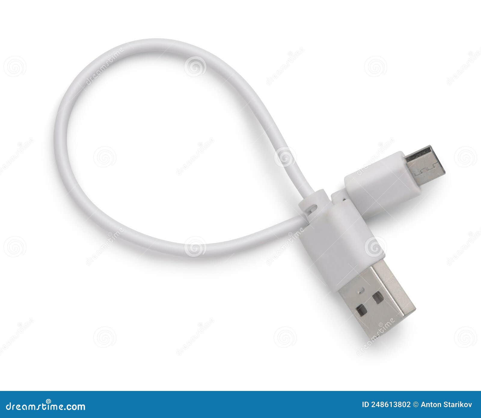Top View of Gray USB OTG Cable Stock Photo - Image of connect ...