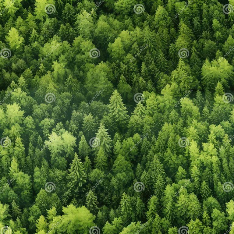 Top View of the Green Forest Stock Photo - Image of outdoor, view ...