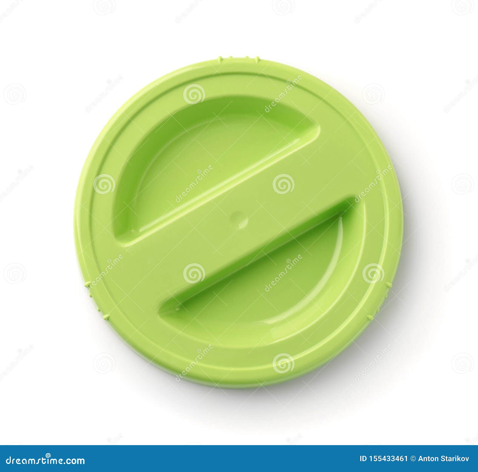 Top View of Green Round Plastic Lid Stock Image - Image of background ...