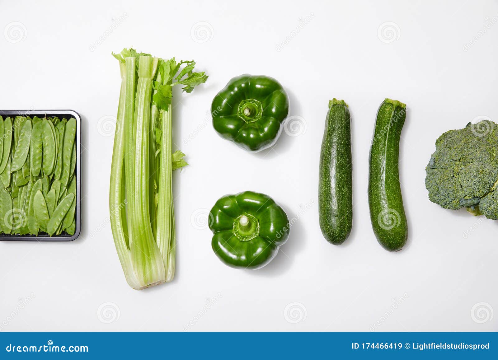 Top View of Green Vegetables on Stock Image - Image of delicious ...