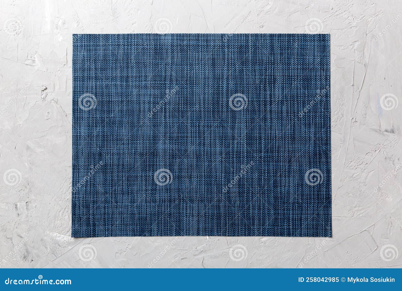 Top View of Grey Tablecloth for Food on Cement Background. Empty Space ...