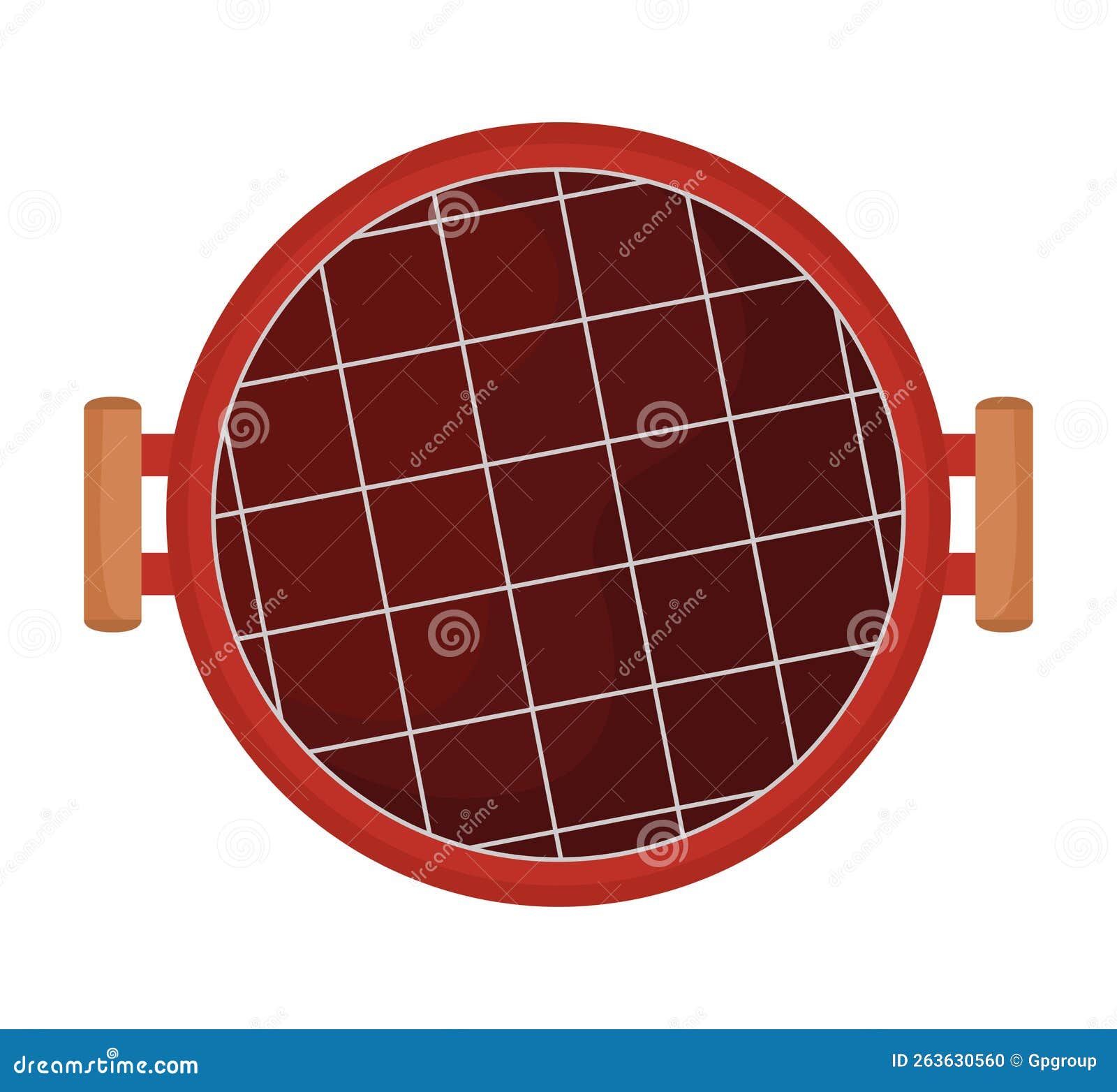Top view of grill stock vector. Illustration of bakelite - 263630560