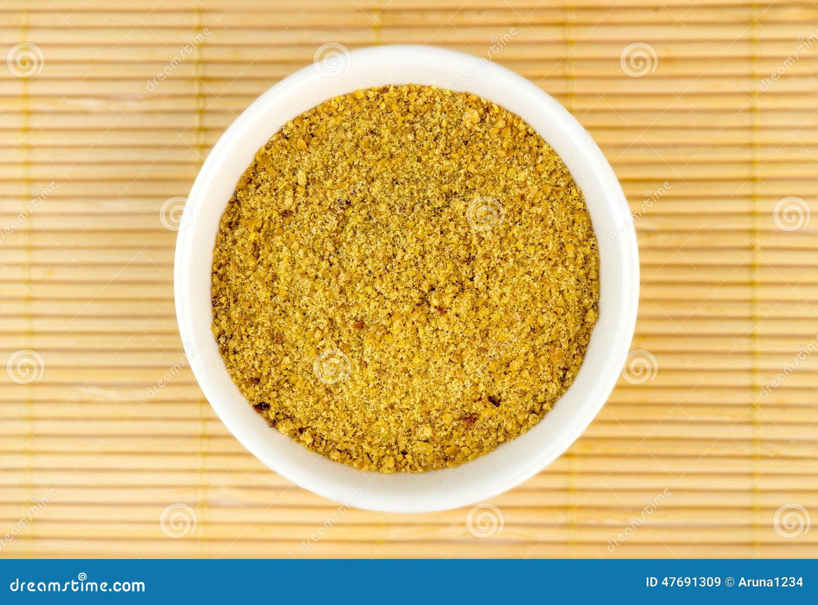 Top View of Ground Flaxseed Powder Stock Image - Image of meal ...