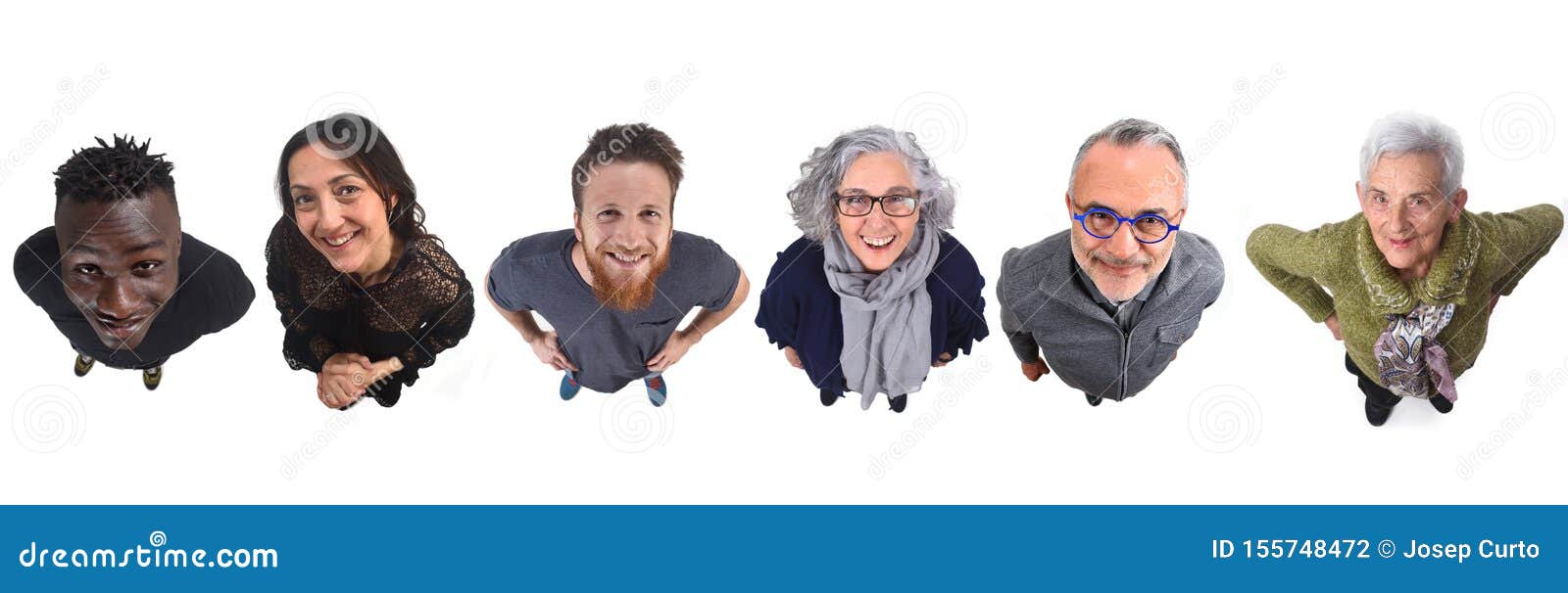 Top View of Group Op People on White Stock Photo - Image of camera ...