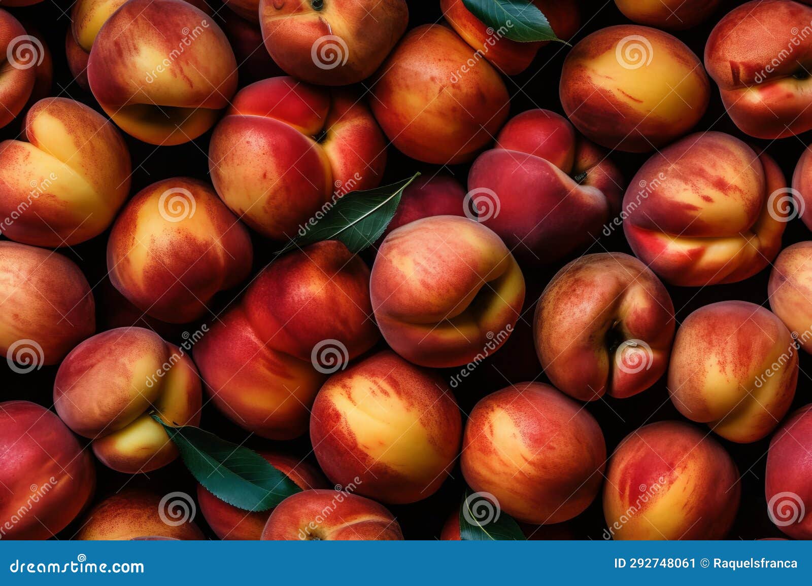 Top View of Group of Peaches Stock Illustration - Illustration of fruit ...