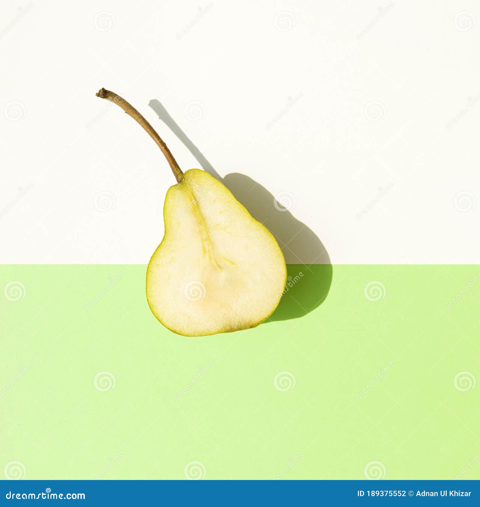 Top View Half of Pear with Shadow Photo Stock Photo - Image of ...