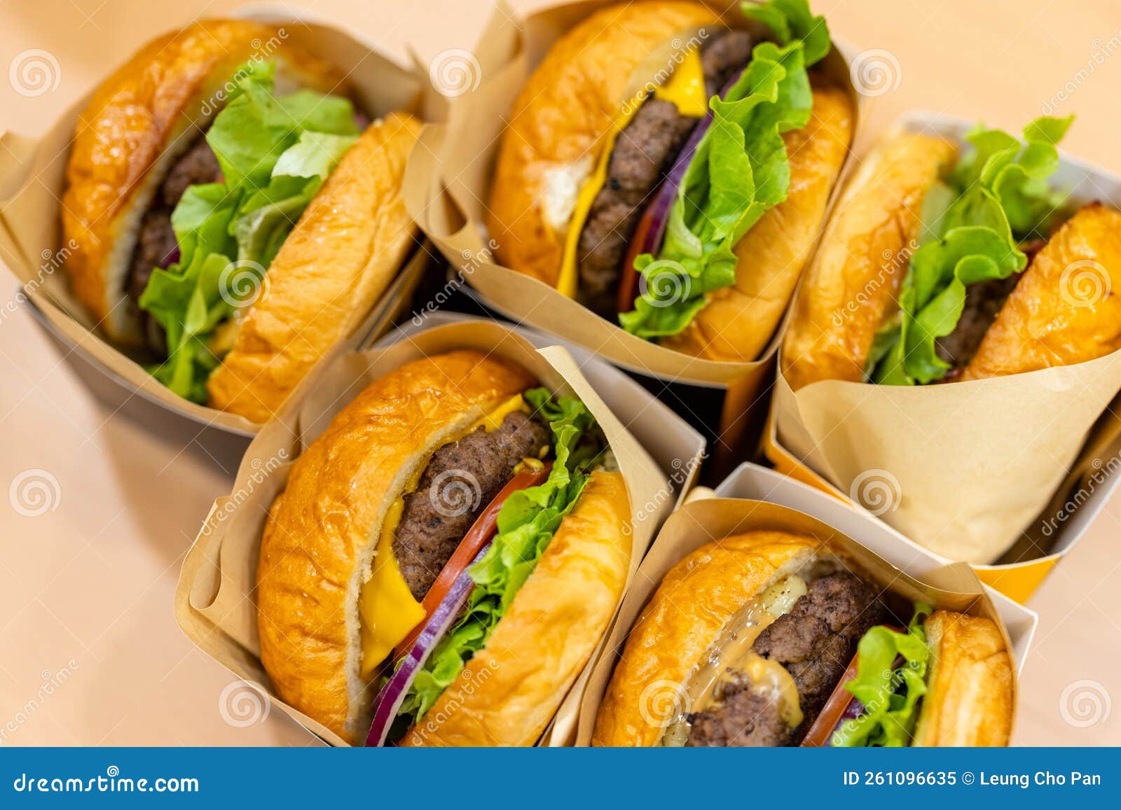 Top view of hamburger stock image. Image of away, beef - 261096635