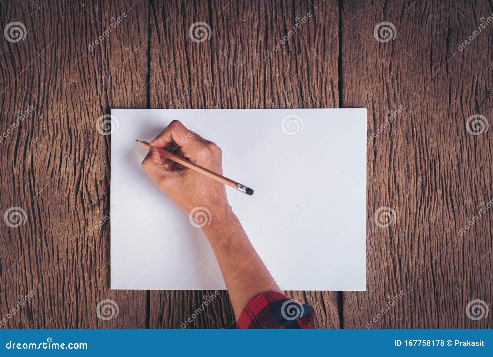 Top view Hand with blank stock photo. Image of idea - 167758178