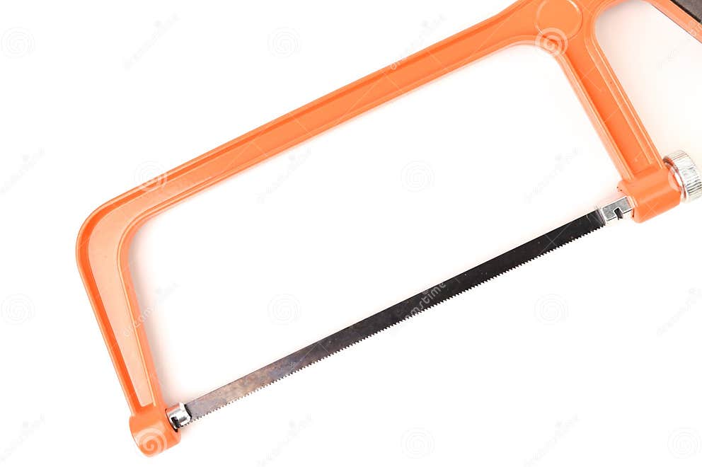 Hand Hacksaw Isolated on a White Background Stock Photo - Image of ...