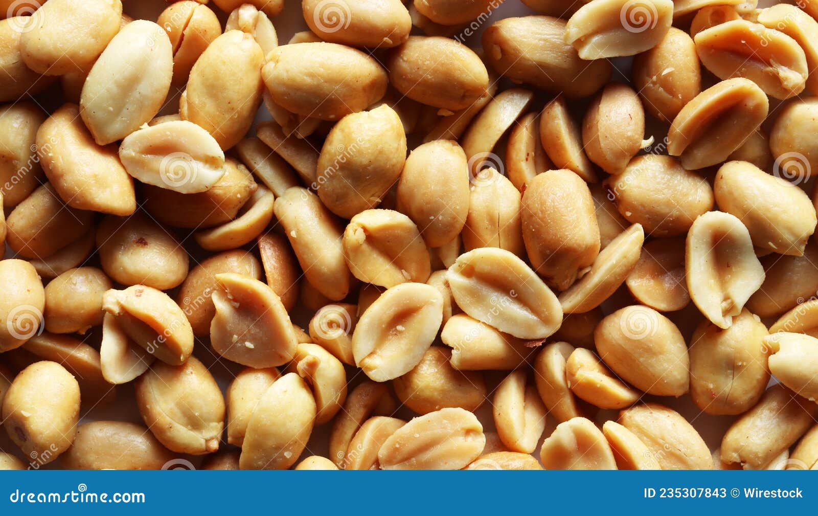 Top View of Handful Shelled Peanuts Stock Image - Image of dried ...
