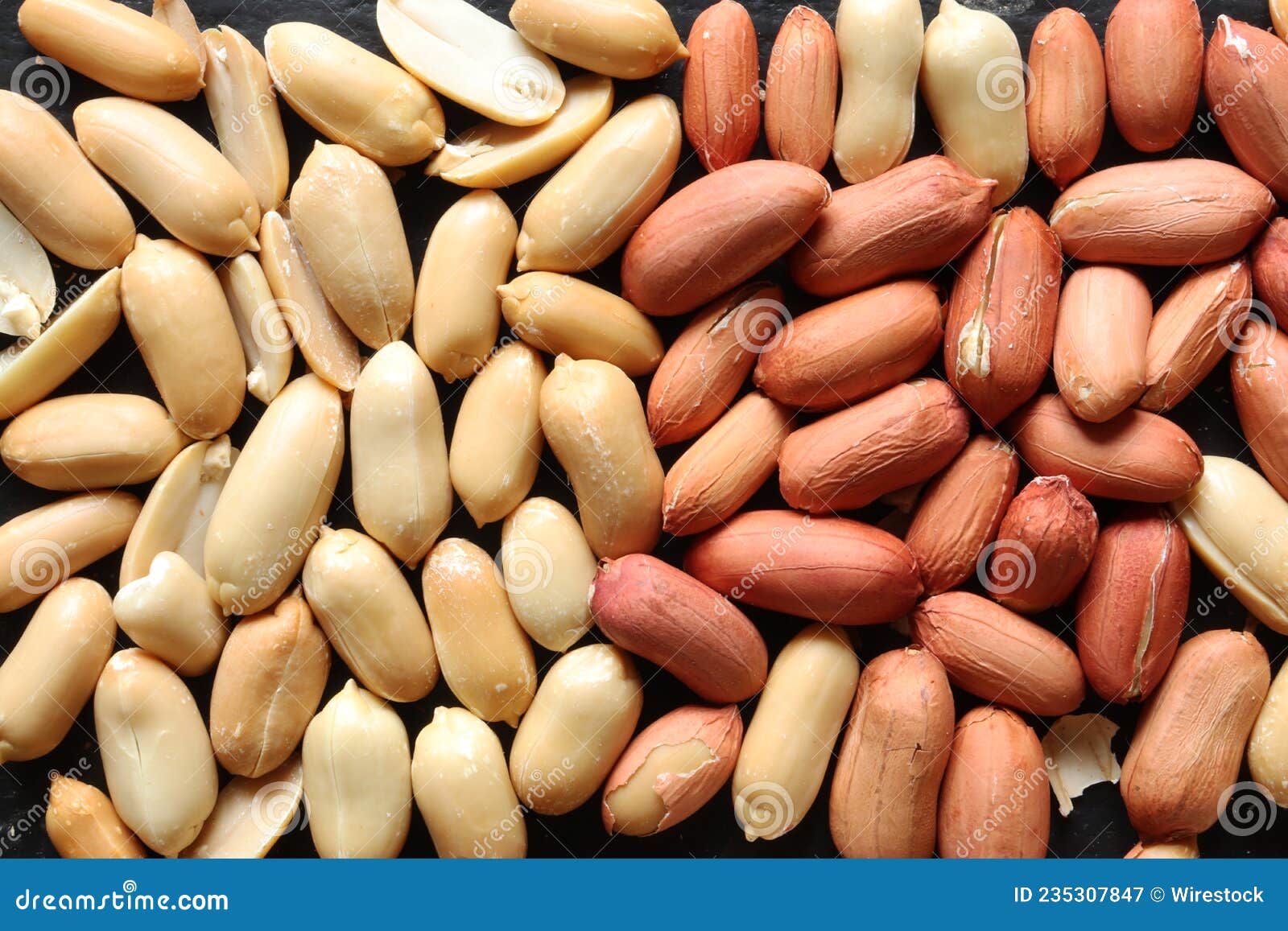 Top View of Handful Shelled Peanuts Stock Image - Image of plant ...