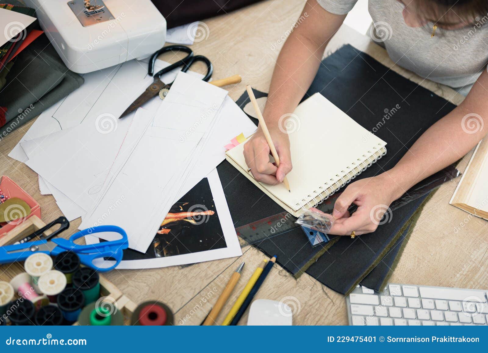 Tailors Shop, Small Business of Freelance Design Stock Image - Image of ...