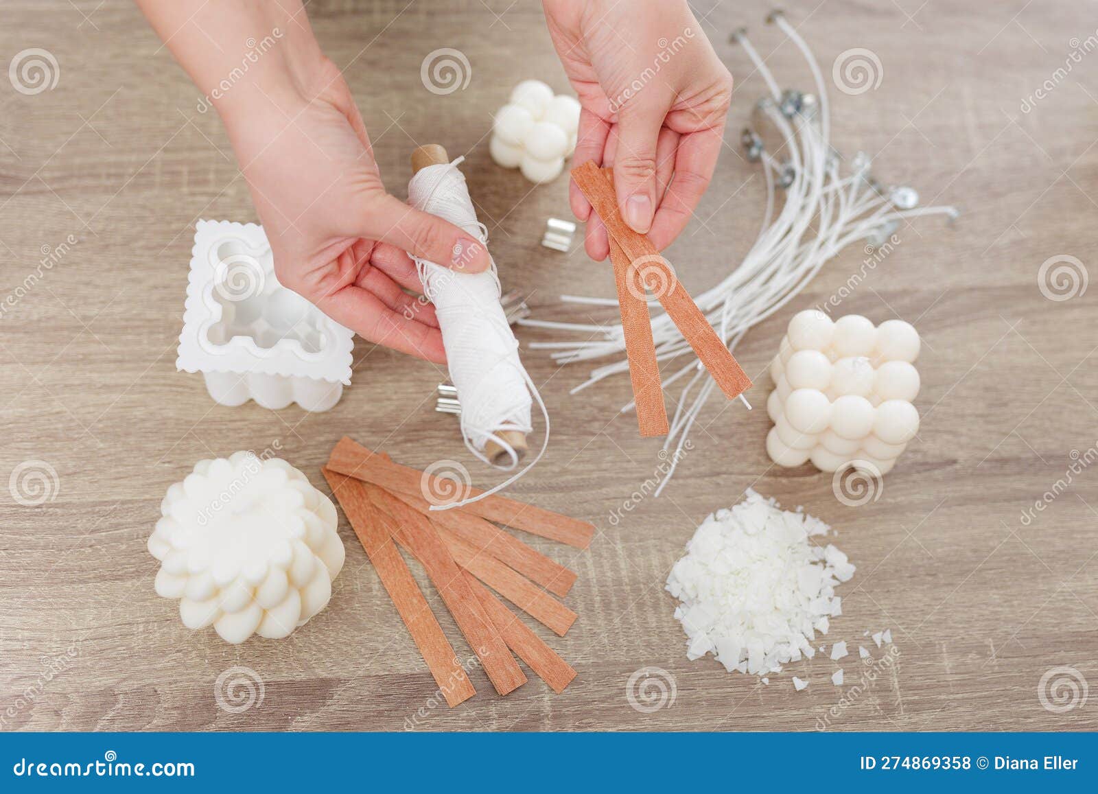 Top View of Hands Holding Different Wicks Stock Photo - Image of ...