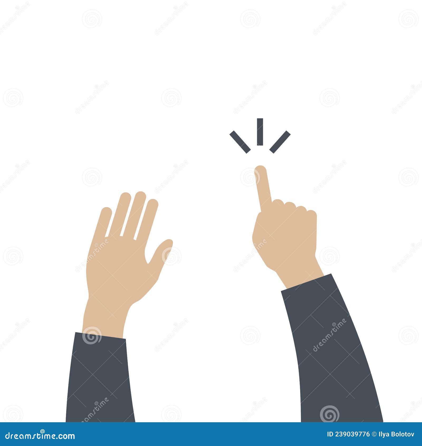 Top View of Hands on the Table Stock Vector - Illustration of student ...