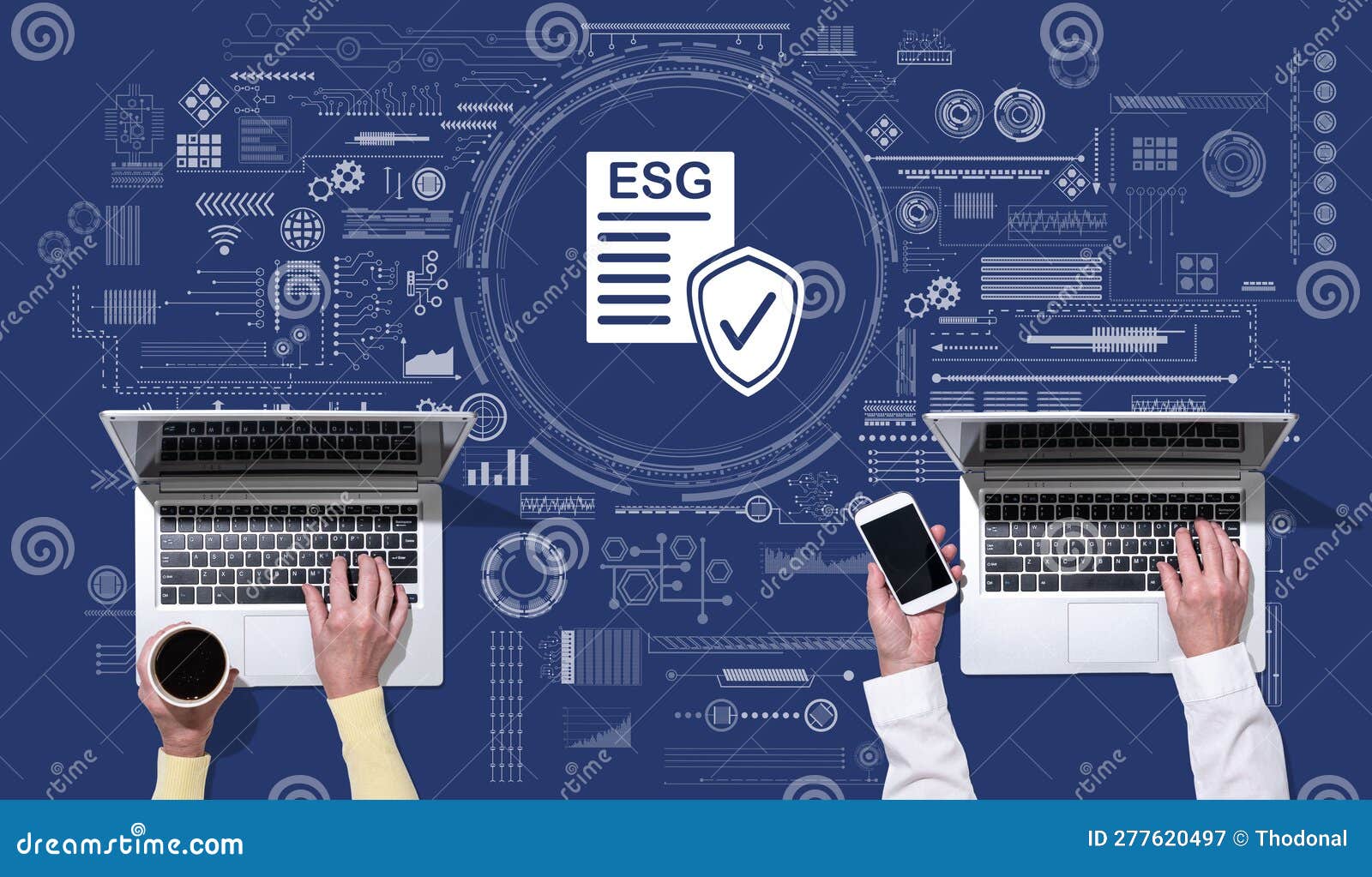 Concept of esg stock image. Image of protection, hand - 277620497