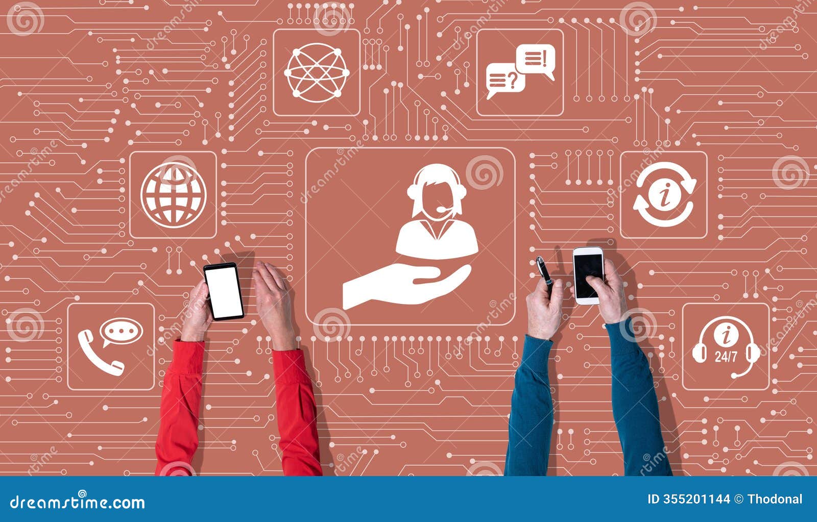 Concept of Customer Service Stock Photo - Image of information, center ...