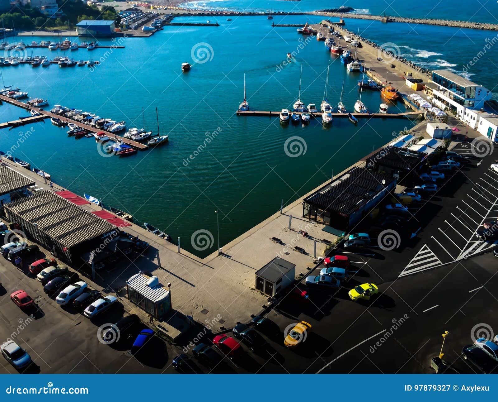 Top view harbor stock image. Image of areal, trefwoorden - 97879327