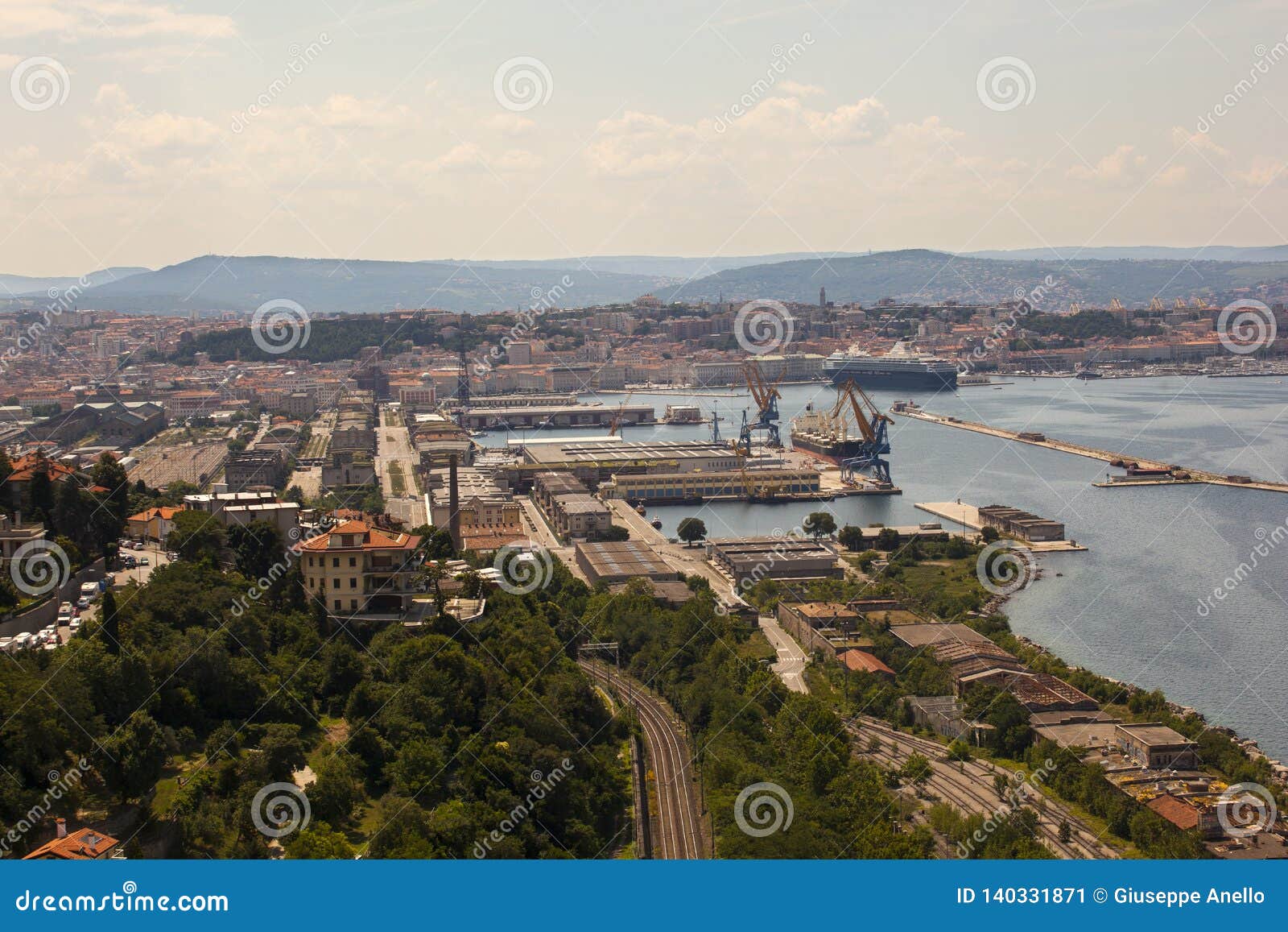 Top View of the Harbor in Trieste Stock Image - Image of dock, urban ...