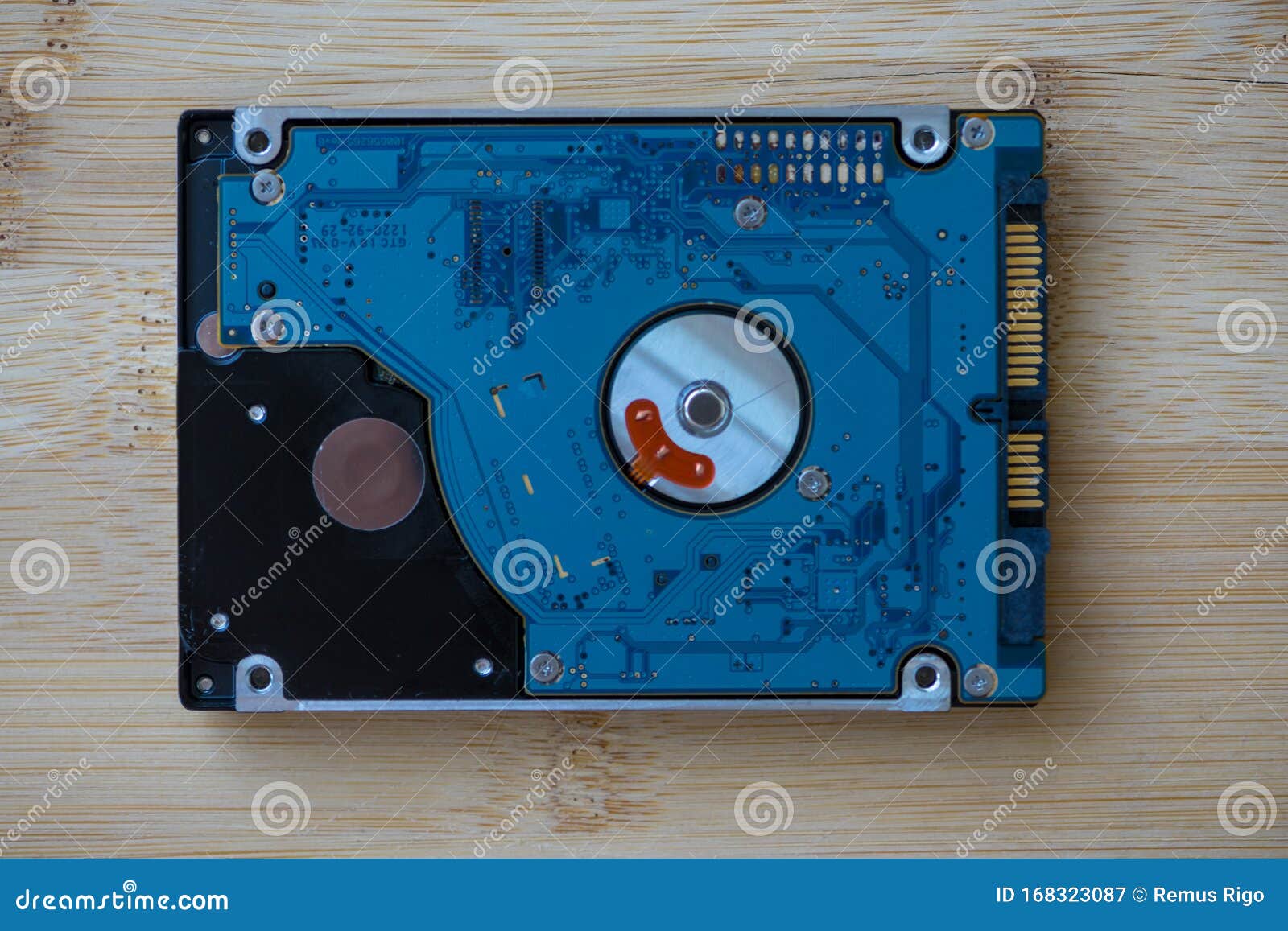 Top View of a Hard Disk Drive Stock Image - Image of multimedia ...