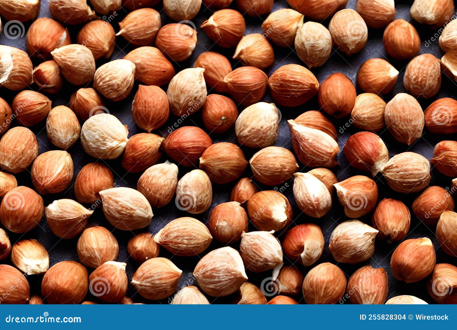 Top View of Hazelnut Kernels Stock Photo - Image of seed, food: 255828304