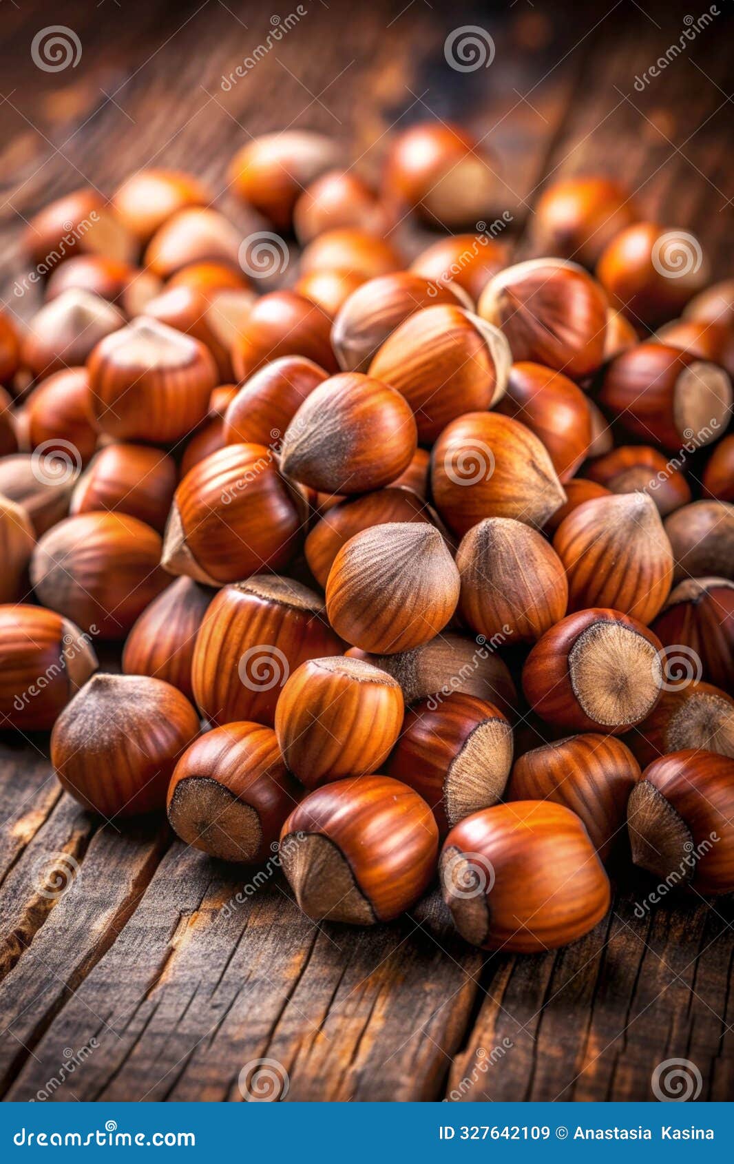 Top View of Hazelnuts on a Plain Backdrop Stock Illustration ...