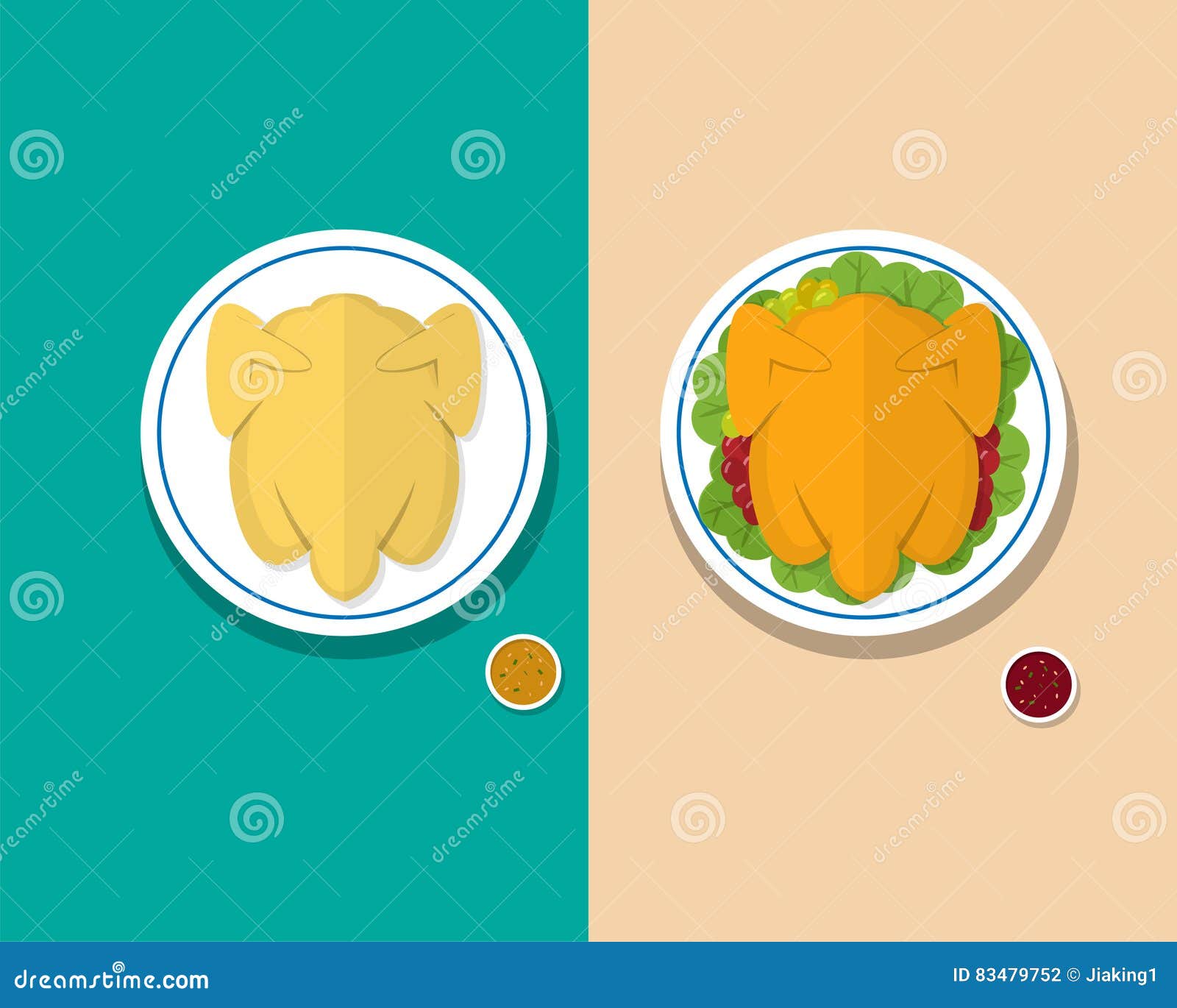 Steamed Chicken Feet Dim Sum Menu Set Illustration-01 Cartoon Vector ...
