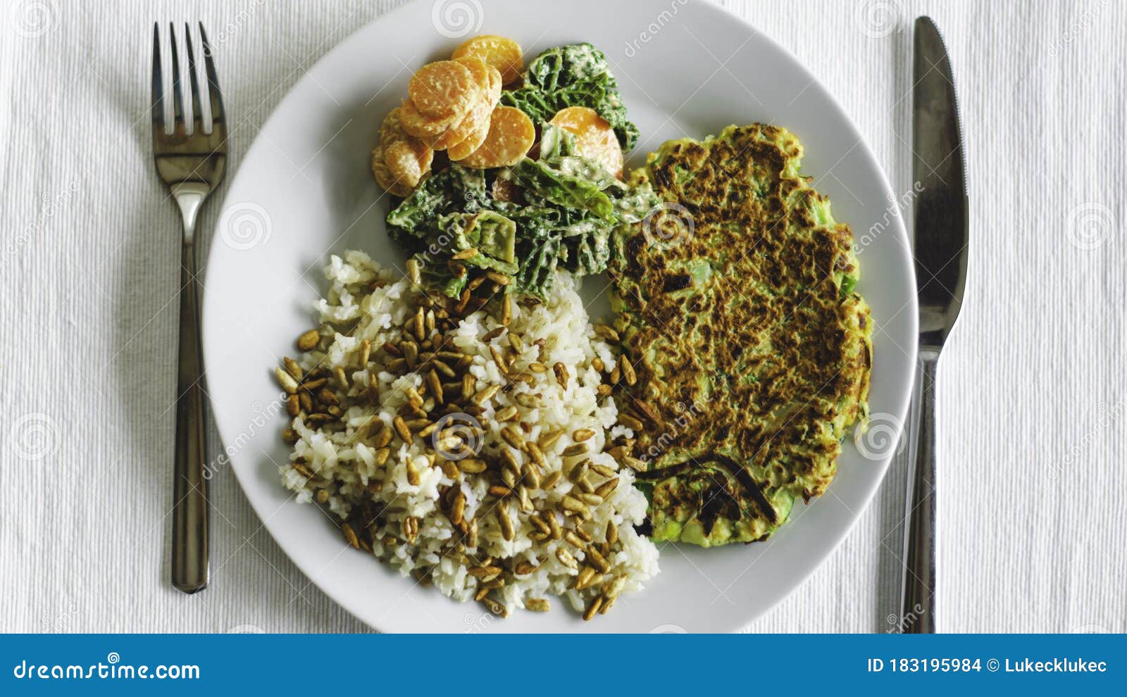 Healthy and Balanced Vegan Meal Served on a Plate Stock Photo - Image ...