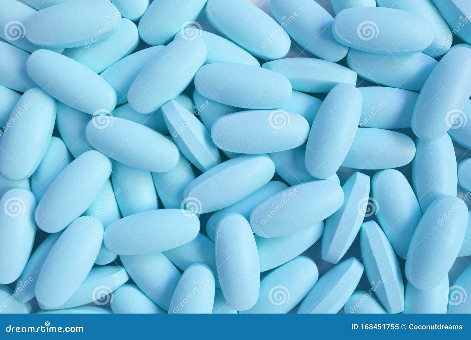 Top View of Heap of Ice Blue Oval Shaped Pills Stock Image - Image of ...