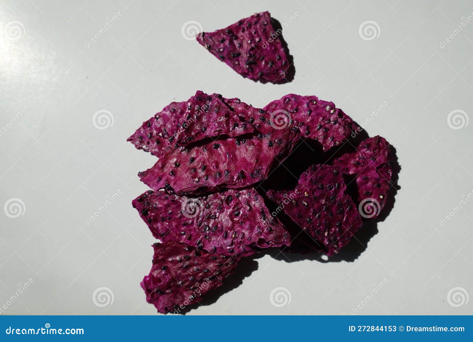 Top View of Heap of Purple Dried Dragon Fruit Chips Stock Image - Image ...