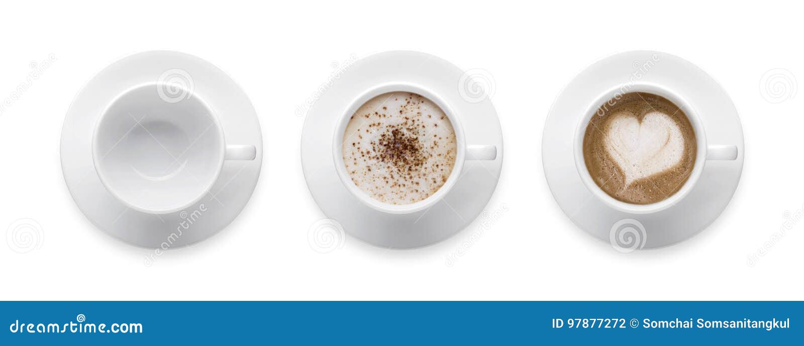 Top View - Heart Shape or Love Symbol on Coffee Cup, Empty Coffee Cup ...