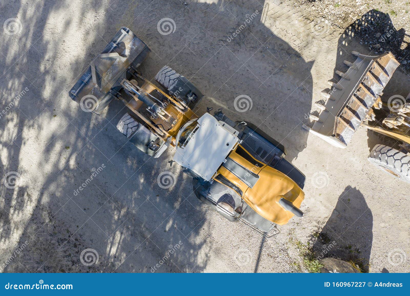 Top View of Heavy Wheel Loaded Top Loader Digger Stock Image - Image of ...