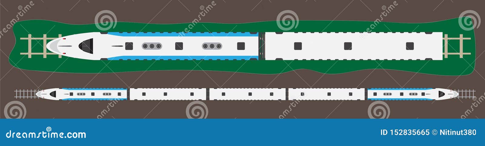 Train Top View Vector Stock Illustrations – 696 Train Top View Vector ...