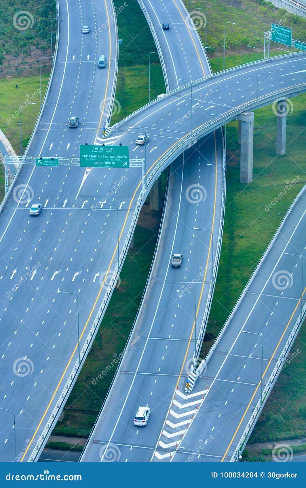 Top view of highway road stock photo. Image of building - 100034204