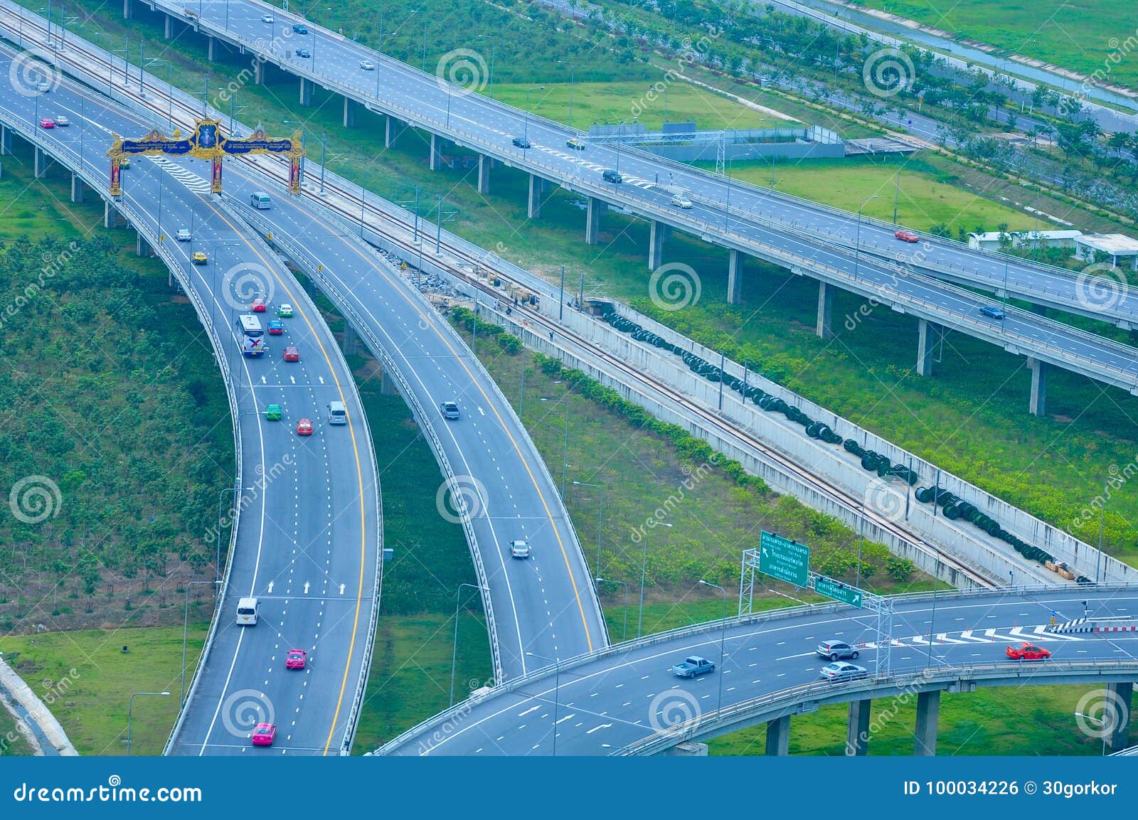 Top view of highway road stock photo. Image of architecture - 100034226
