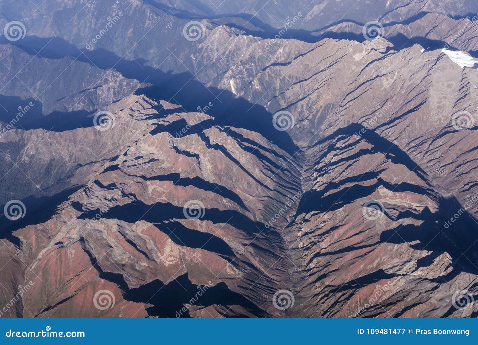 Top View of the Himalaya Mountain in India Stock Image - Image of rock ...