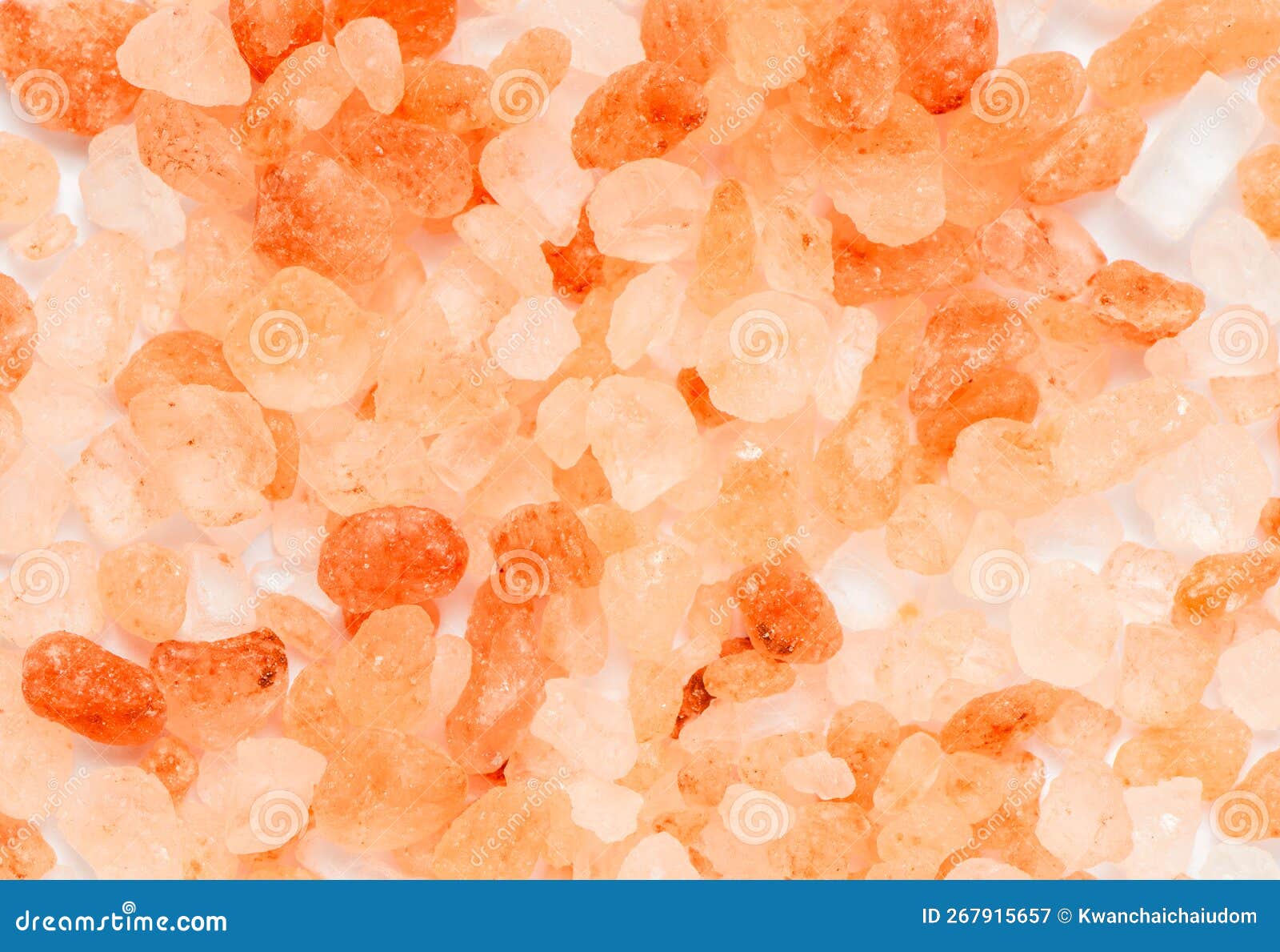 Top View of Himalayan Rock Pink Salt Isolated on White Background Stock ...