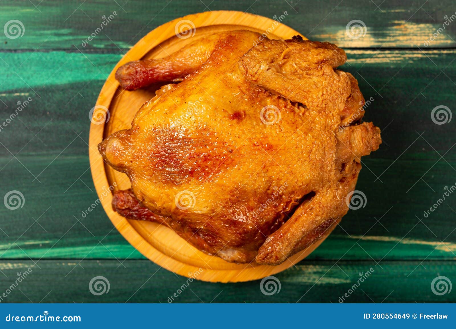Top View Honey Roasted Chicken Horizontal Composition Stock Image ...
