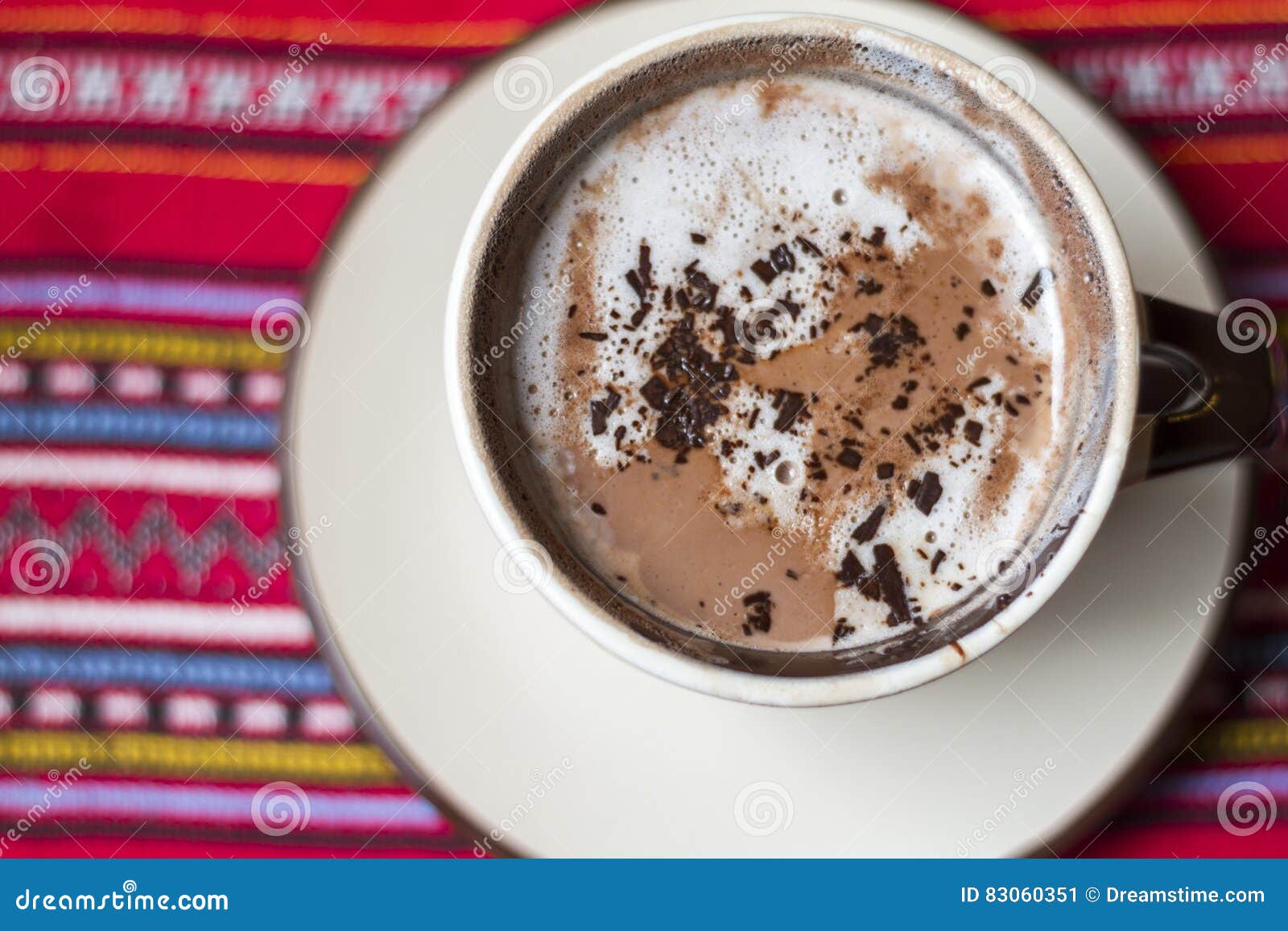 Top view of hot chocolate stock image. Image of gourmet - 83060351